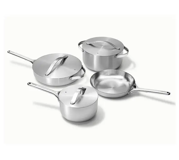 CARAWAY Home Stainless Steel Cookware Set - Silver