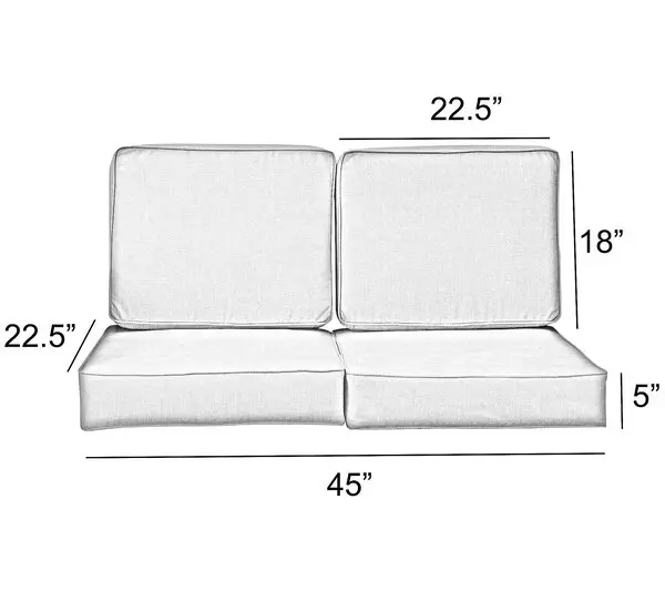 SORRA HOME Outdoor Loveseat Cushion Set