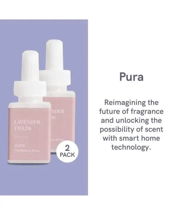 PURA Lavender Fields Smart Home Air Diffuser Fragrance Smart Home Scent Refill Up To 120-hours Of Premium Fragrance Per Refill - No Color