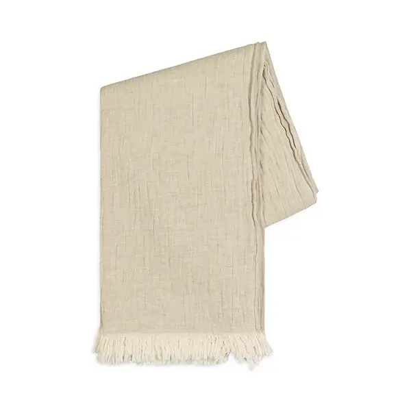 LANDS DOWNUNDER Soho Cotton Linen Throw - Sage