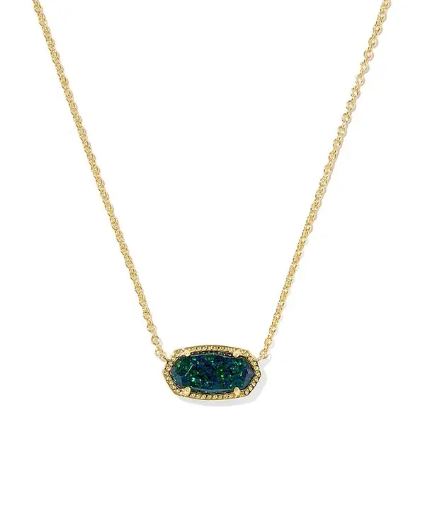Kendra Scott Elisa Druzy Pendant Necklace - Gold Night