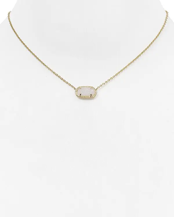 Kendra Scott Elisa Pendant Necklace - Gold/iridescent Drusy