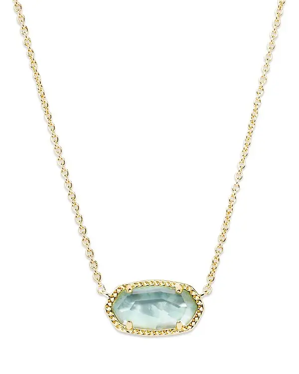Kendra Scott Elisa Kyrocera Opal Pendant Necklace - Light Blue
