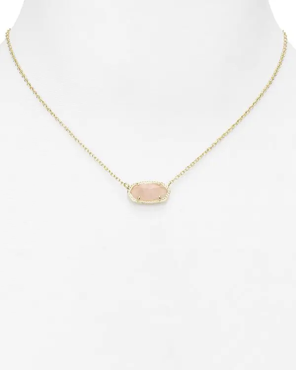 Kendra Scott Elisa Druzy Pendant Necklace - Rose Quartz/gold