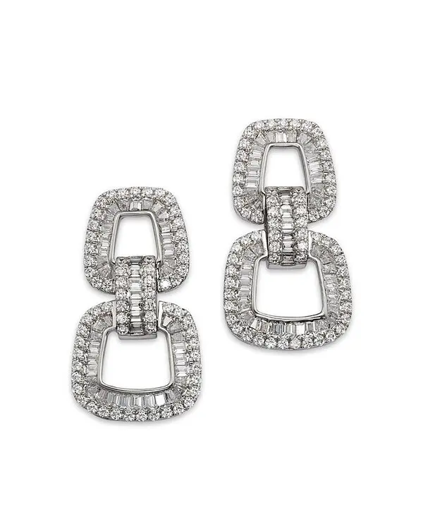 Bloomingdale'S Diamond Geometric Drop Earrings - White