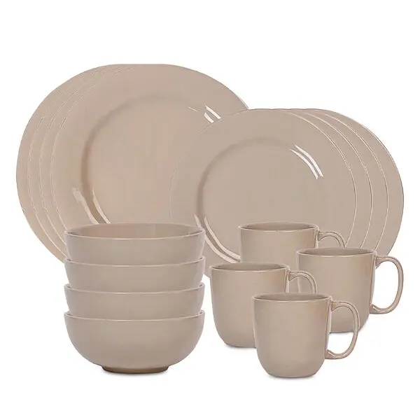 JULISKA Puro 16 Piece Dinnerware Set, Service For 4 - Taupe