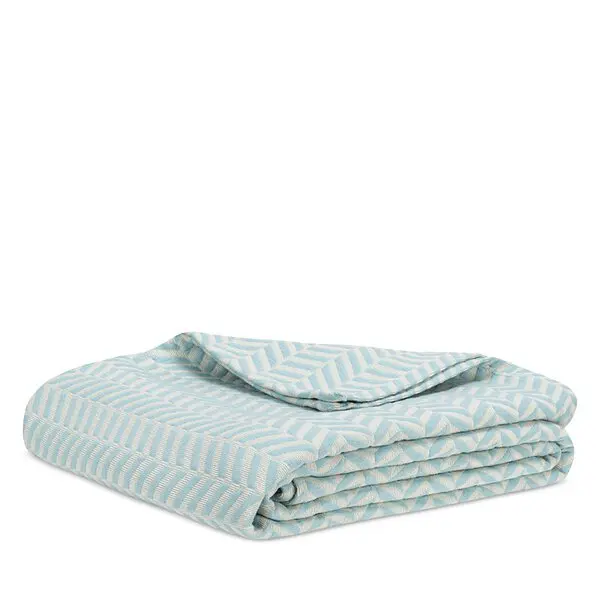 LANDS DOWNUNDER Chevron Blanket - Light Blue