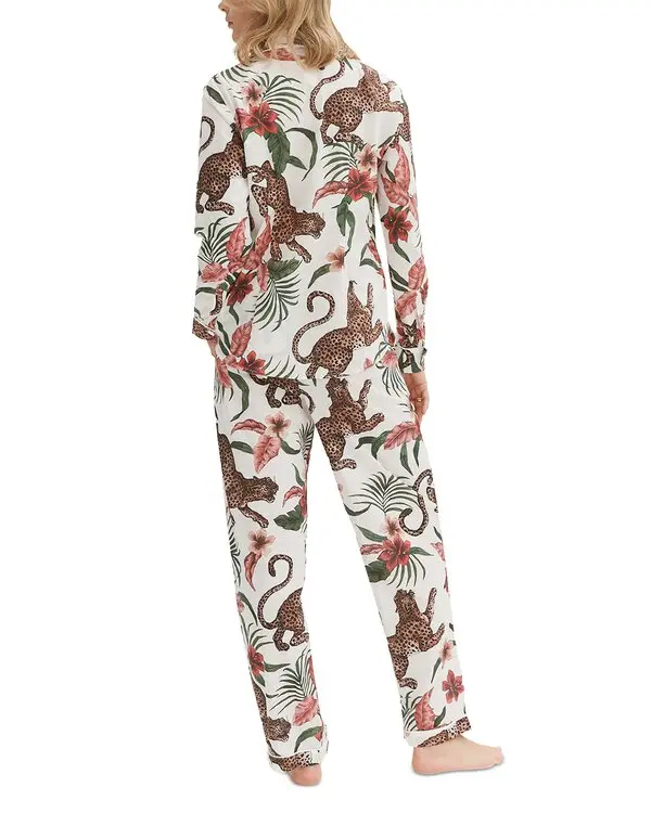 Desmond & Dempsey Tiger Print Pajama Set