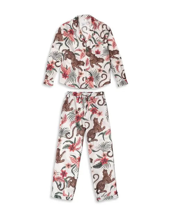 Desmond & Dempsey Tiger Print Pajama Set