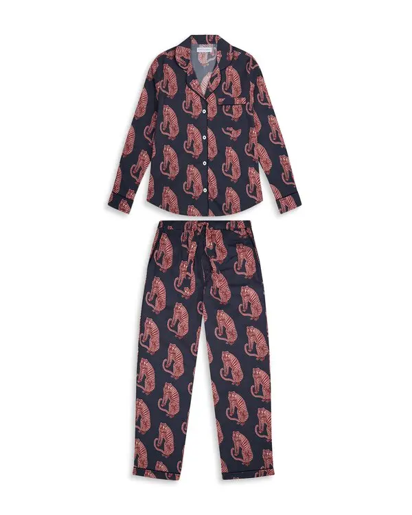 Desmond & Dempsey Tiger Print Pajama Set