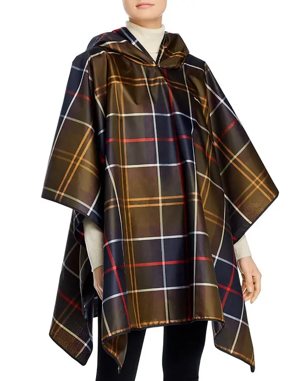 Barbour Tartan Packaway Poncho