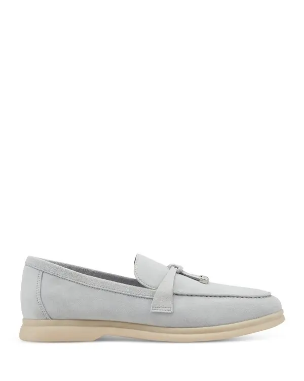 MARC FISHER LTD. Yanelli Suede Loafers - Light Blue