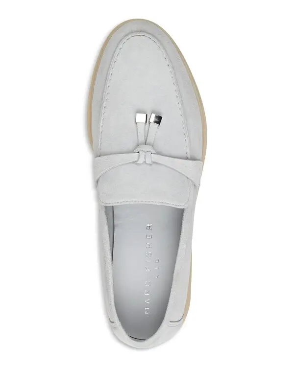 MARC FISHER LTD. Yanelli Suede Loafers - Light Blue
