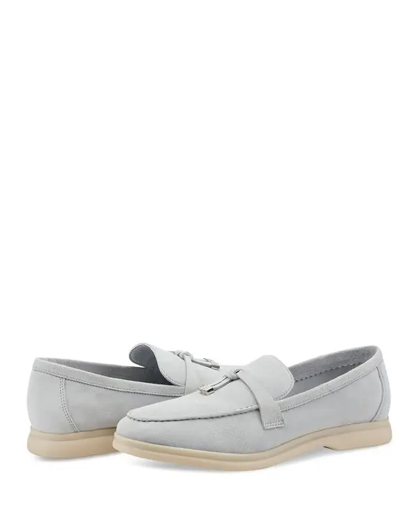 MARC FISHER LTD. Yanelli Suede Loafers - Light Blue