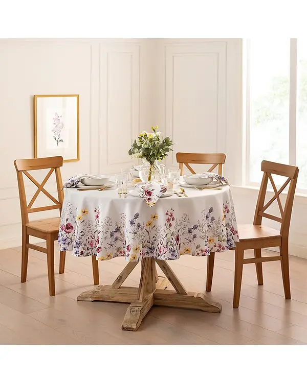 ELRENE HOME FASHIONS Wildflower Tablecloth, 70 X 70