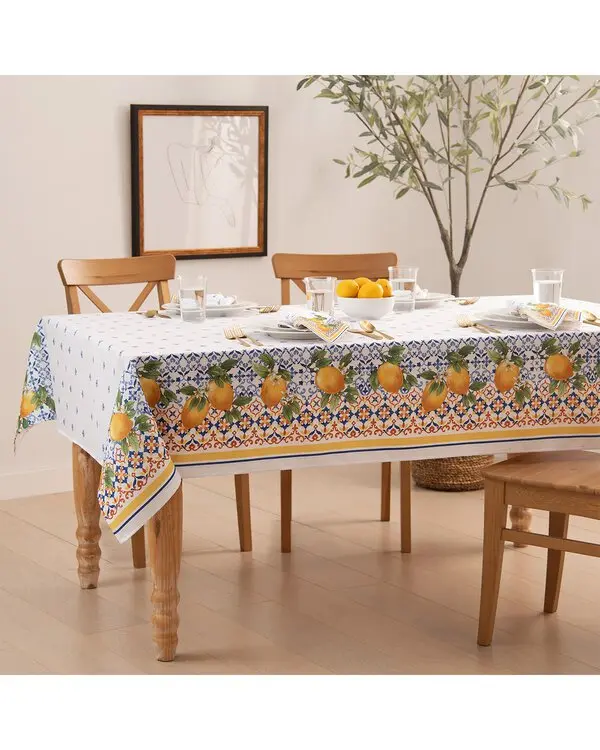 ELRENE HOME FASHIONS Capri Lemon Tablecloth, 60 X 120