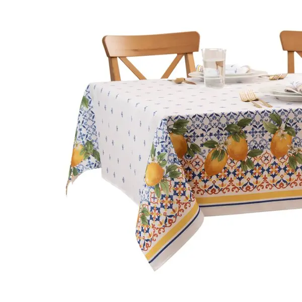 ELRENE HOME FASHIONS Capri Lemon Tablecloth, 60 X 102