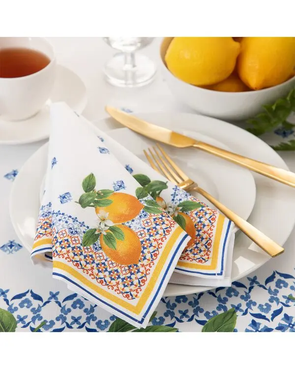 ELRENE HOME FASHIONS Lemon Napkins, Set Of 4