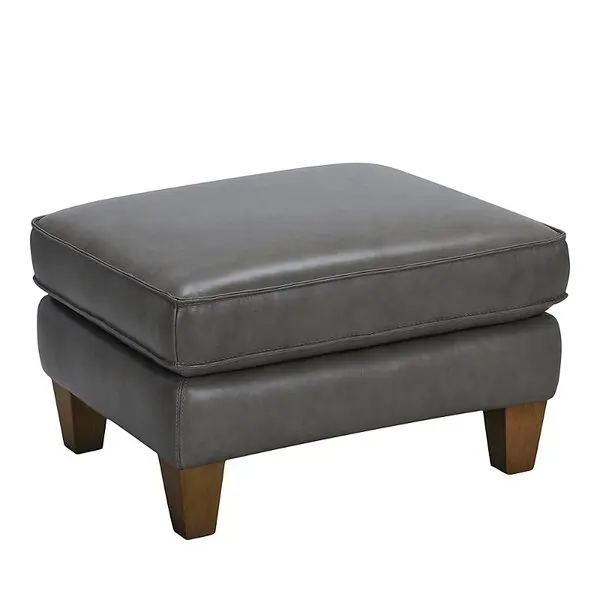 VIOLINO Bloomingdale's Hesh Leather Ottoman Exclusive - Dorn Granite