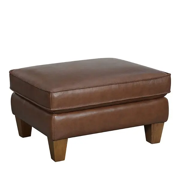 VIOLINO Bloomingdale's Hesh Leather Ottoman Exclusive - Old World Walnut