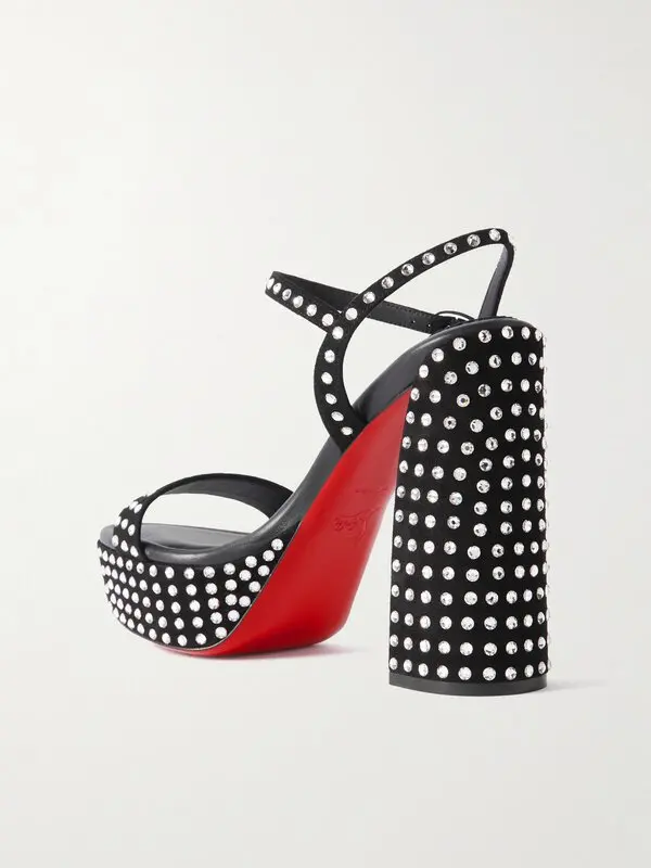 CHRISTIAN LOUBOUTIN Movida Jane 130 Crystal-embellished Platform Sandals