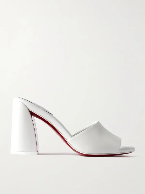 CHRISTIAN LOUBOUTIN Jane Leather Mules - White