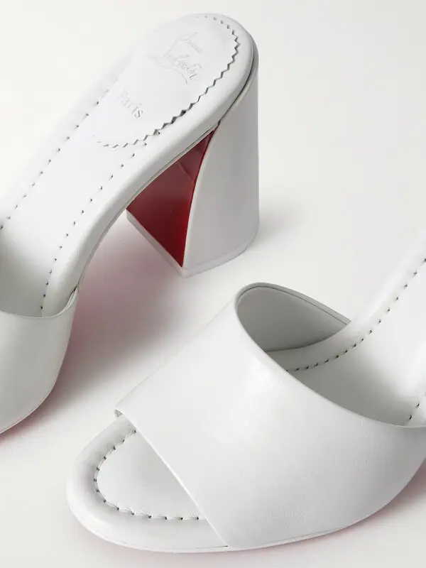 CHRISTIAN LOUBOUTIN Jane Leather Mules - White