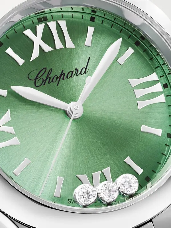 Chopard Happy Sport 30mm Stainless Steel, Diamond, And Tsavorite Watch