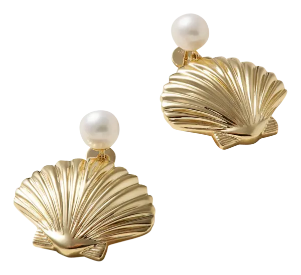 Mateo Venus 14-karat Pearl Earrings - Gold