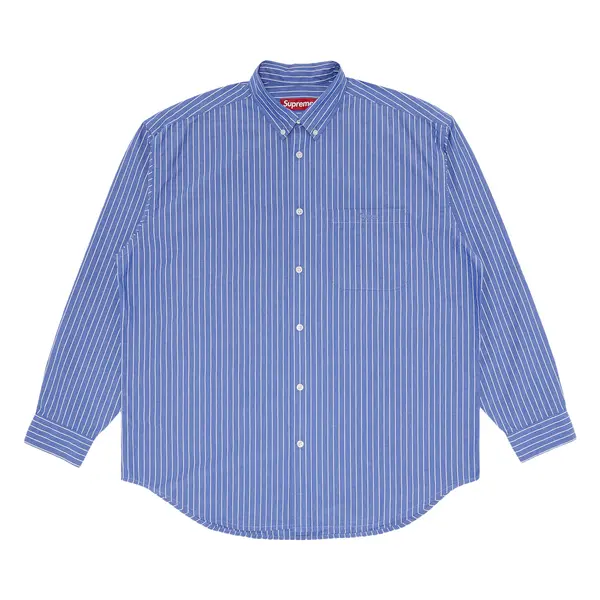 Supreme Loose Fit Stripe Shirt - Blue | Editorialist