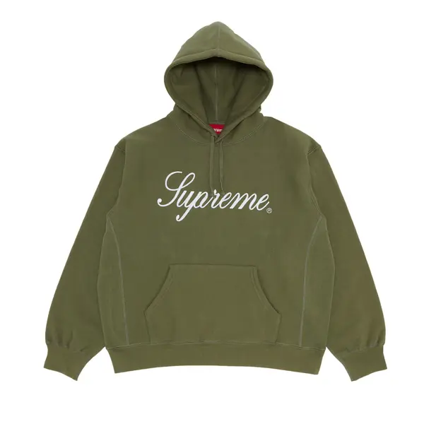 Supreme Raised Script Hooded Sweatshirt - Green