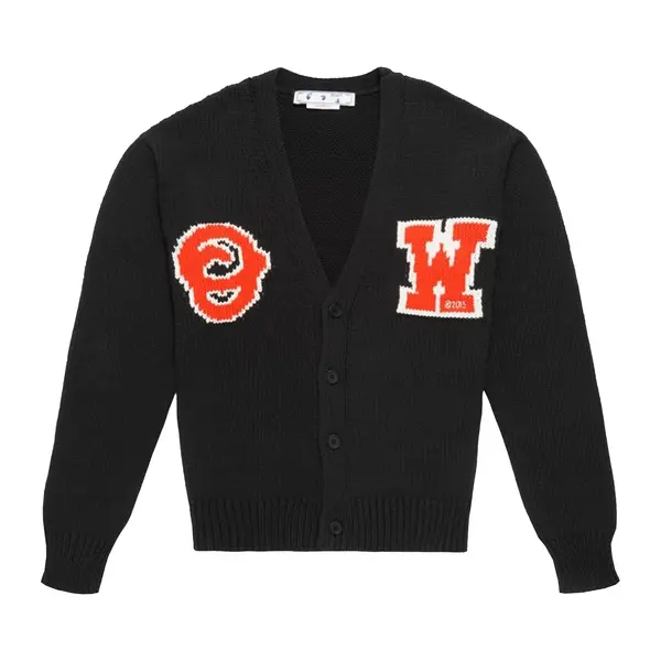Off-White Patch Knit Cardigan - Black