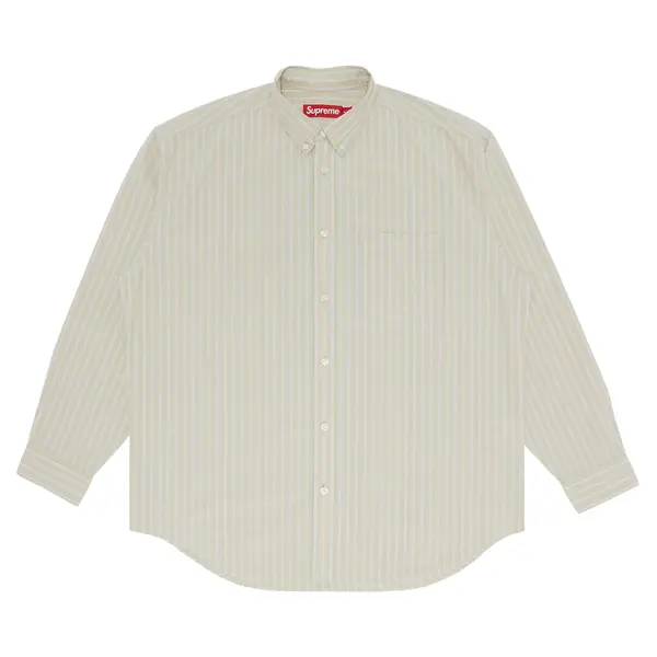 Supreme Loose Fit Striped Shirt - Tan