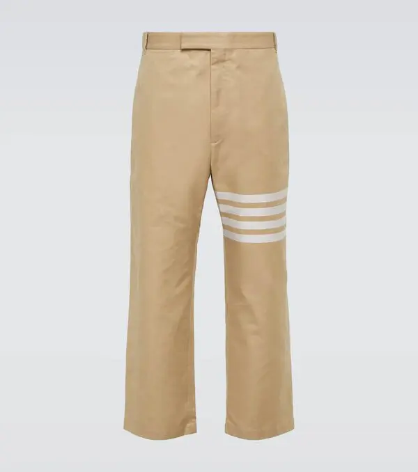 Thom Browne 4-bar Cropped Straight Pants