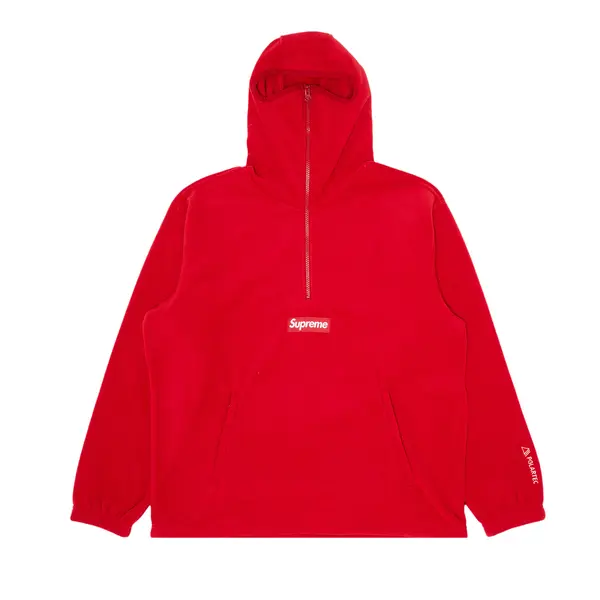 Supreme X Polartec Facemask Half Zip Pullover - Red