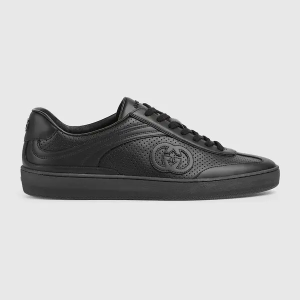 Gucci S G75 Leather Sneaker - Black | Editorialist