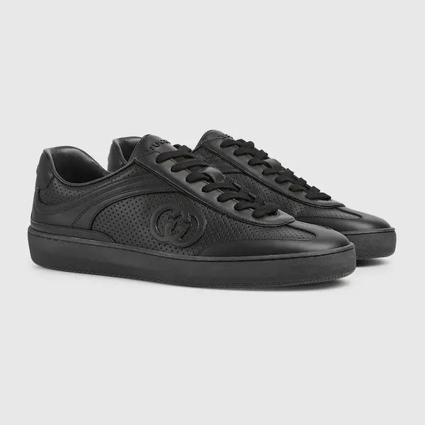 Gucci S G75 Leather Sneaker - Black | Editorialist