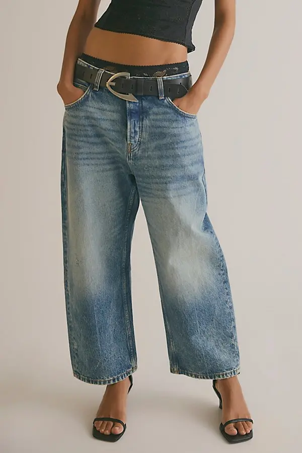Free People We The Free Deep Trance Dropped Boyfriend Jeans - From Beyond