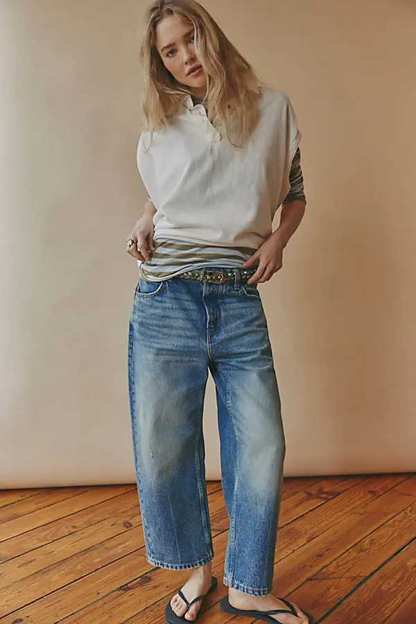 Free People We The Free Deep Trance Dropped Boyfriend Jeans - From Beyond