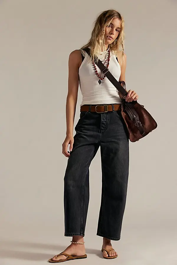Free People We The Free Deep Trance Dropped Boyfriend Jeans - Hypnosis