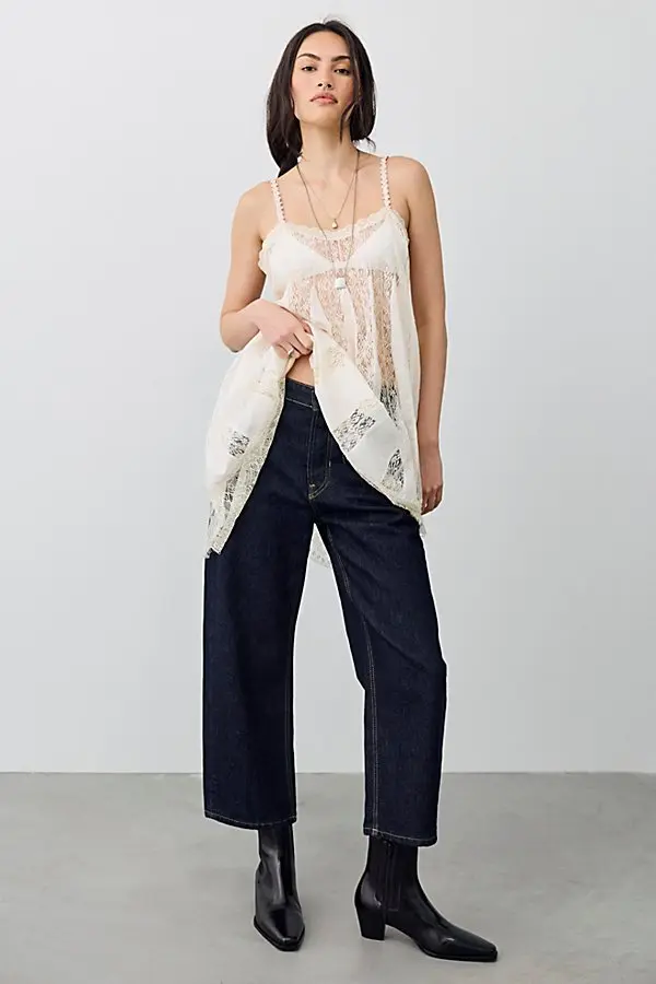 Free People We The Free Deep Trance Dropped Boyfriend Jeans - Rinse