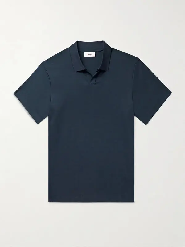Nn07 Paul 3525 Organic Cotton Polo Shirt - Blue