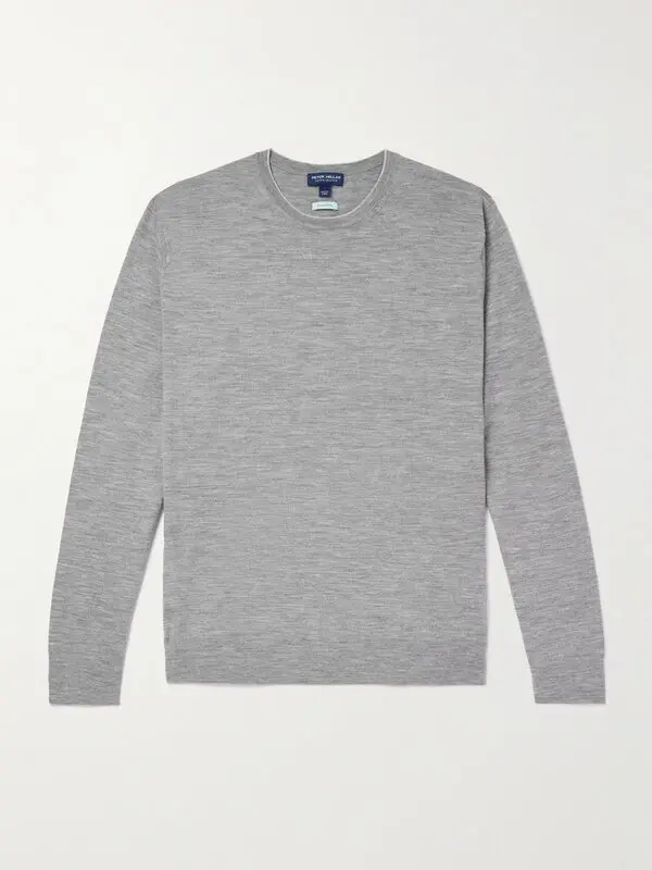 Peter Millar Excursionist Flex Merino Wool-blend Sweater - Gray