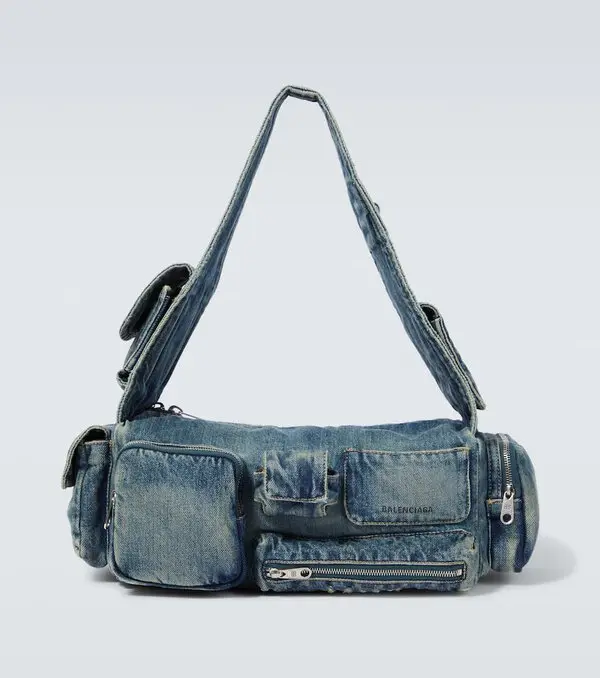 Balenciaga Superbusy Sling Small Shoulder Bag - Blue