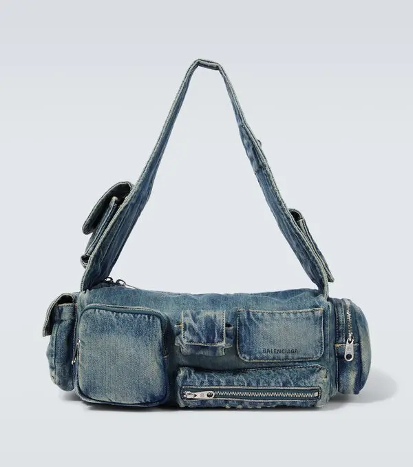 Balenciaga Superbusy Sling Small Shoulder Bag - Blue