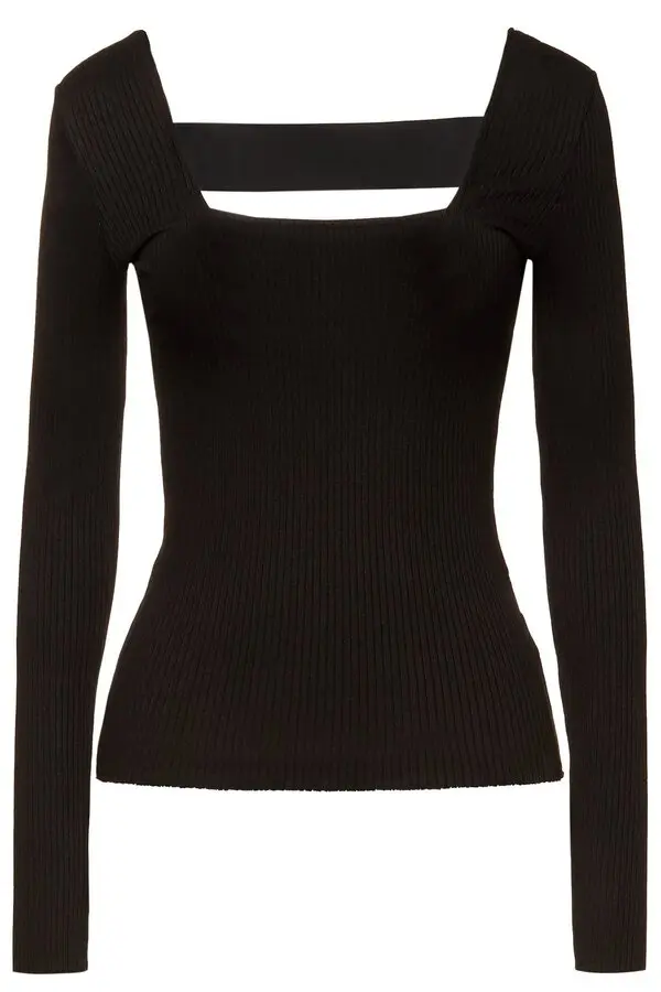 THE RANGE Alloy Cutout Ribbed Jersey Top