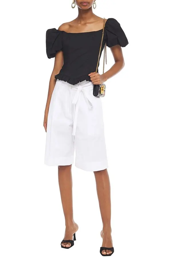 DE LA VALI Koko Stretch-cotton Poplin Top