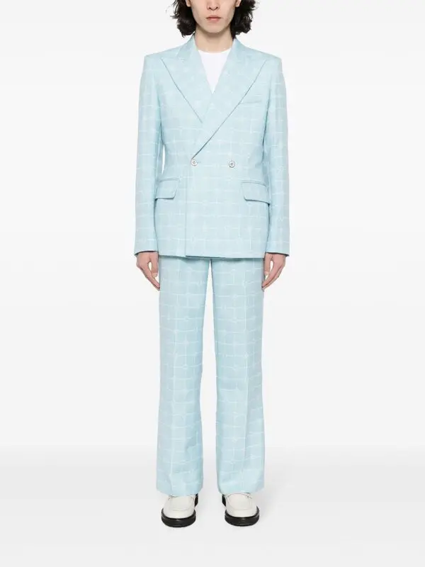 Casablanca Heart Monogram-jacquard Wool Trousers