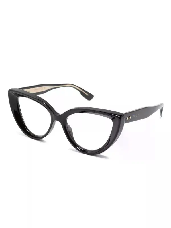 Gucci Logo-engraved Cat-eye Glasses