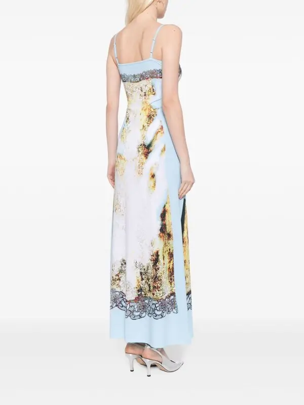 Y/project Graphic-print Maxi Slip Dress